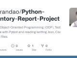 Github Vitbrandao Python Inventory Report Project Python Object