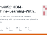 Github Adam48521 Ibm Machine Learning With Python Course Content And