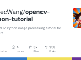 Opencv Python Tutorial Readme Md At Master Codecwang Opencv Python
