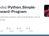Github Parodez Python Simple Keyboard Program Simple Keyboard