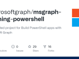 Github Microsoftgraph Msgraph Training Powershell Completed Project