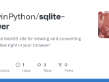 Github Galvinpython Sqlite Viewer An Online Nextjs Site For Viewing