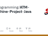Github Sjprogramming Atm Machine Project Java