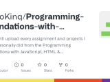 Github Maxokinq Programming Foundations With Javascript Html And Css