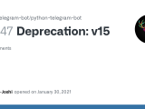 Deprecation V15 Issue 2347 Python Telegram Bot Python Telegram