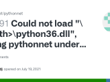 Could Not Load Python36 Dll Using Pythonnet Under Asp Net Web Api