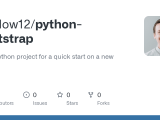 Github Tbarlow12 Python Bootstrap Basic Python Project For A Quick