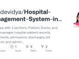 Github Argadevidya Hospital Management System In Python Django Web