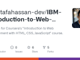 Github Mostafahassan Dev Ibm Introduction To Web Development With