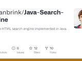 Github Adrianbrink Java Search Engine A Simple Html Search Engine