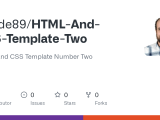 Github Kcode89 Html And Css Template Two Html And Css Template