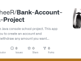 Github Sabheer Bank Account Java Project A Simple Java Console