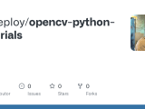 Github Alideploy Opencv Python Tutorials