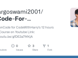 Github Sagargoswami2001 Mycode For Codewithharry Python Video