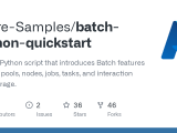 Github Azure Samples Batch Python Quickstart A Basic Python Script