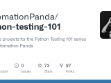Github Automationpanda Python Testing 101 Example Projects For The