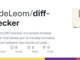 Github Codeleom Diff Checker Code Text Diff Checker Is A Simple