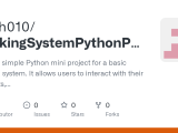 Github Lijesh010 Bankingsystempythonproject This Is A Simple Python