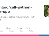 Github Wkentaro Call Python From Cpp Example Code Of Calling Python