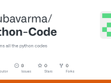 Github Shubavarma Python Code It Contains All The Python Codes