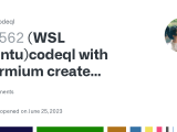 Wsl Ubuntu Codeql With Chormium Create Database Failed Issue 13562