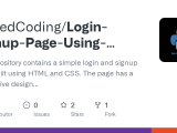 Github Sortedcoding Login Signup Page Using Html And Css This