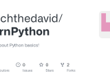 Github Mitchthedavid Learnpython Learn About Python Basics