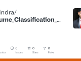 Github Hithindra Resume Classification Project