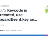 Keycode Is Deprecated Use Keyboardevent Key And Keyboardevent Code