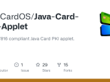 Github Javacardos Java Card Pki Applet An Iso7816 Compliant Java