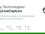 Github Unity Technologies Unitylivecapture Unity Live Capture