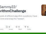 Github Devsammy22 Algorithmchallenge This Consists Of Different