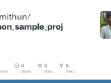 Github Jayamithun Python Sample Proj