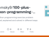 Github Bloomsky9 100 Plus Python Programming Exercises Extended 100