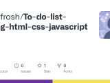 Github Ngulfrosh To Do List Using Html Css Javascript