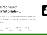 Github Minapecheux Unitytutorials Unittesting The Code For A Short