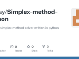 Github Xenay Simplex Method Python Manual Simplex Method Solver