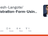 Github Mahesh Langote Registration Form Using Html Css Javascript