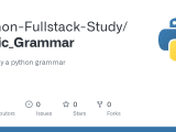 Github Python Fullstack Study Basic Grammar We Study A Python Grammar