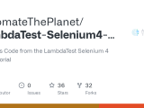 Github Automatetheplanet Lambdatest Selenium4 Java Tutorial Contains