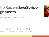 Github Knight Kaizen Javascript Assignments Assignments Given To Jan