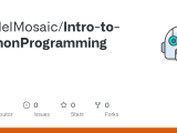 Github Modelmosaic Intro To Pythonprogramming