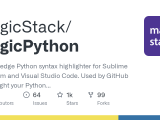Github Magicstack Magicpython Cutting Edge Python Syntax Highlighter