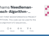 Github Aaishams Needleman Wunsch Algorithm Sequence Alignment Using