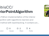 Github Dimitriscc Interiorpointalgorithm A Simple Python