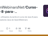 Github Openwebinarsnet Curso Java 8 Para Programadores Java Códigos