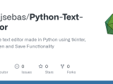 Github Alanjsebas Python Text Editor A Simple Text Editor Made In