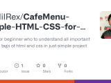 Github Khalilrex Cafemenu Simple Html Css For Beginners This Is For
