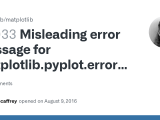 Misleading Error Message For Matplotlib Pyplot Errorbar Issue 6933