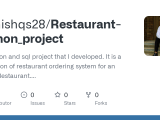 Github Taanishqs28 Restaurant Python Project My Python And Sql